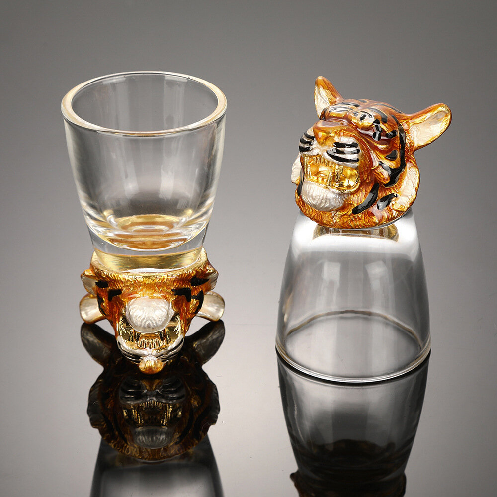 10-предметный набор бокалов для вина, кристальные бокалы, подарочный набор для бизнеса, бокалы для ликера с головой зверя