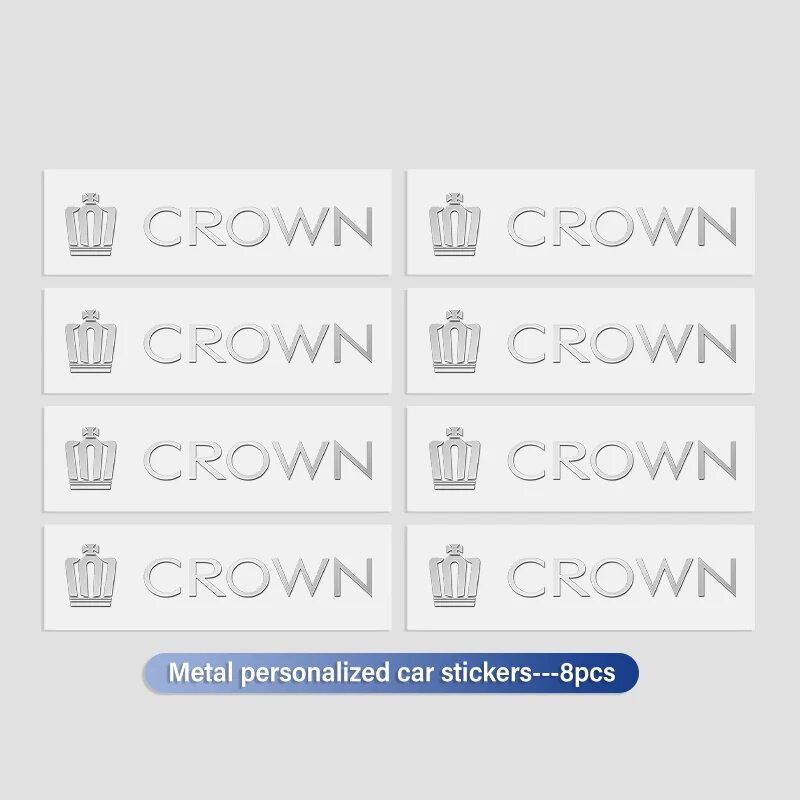 3D металлическая эмблема автомобиля, декоративная наклейка, значок, наклейка, аксессуары для 8PCS