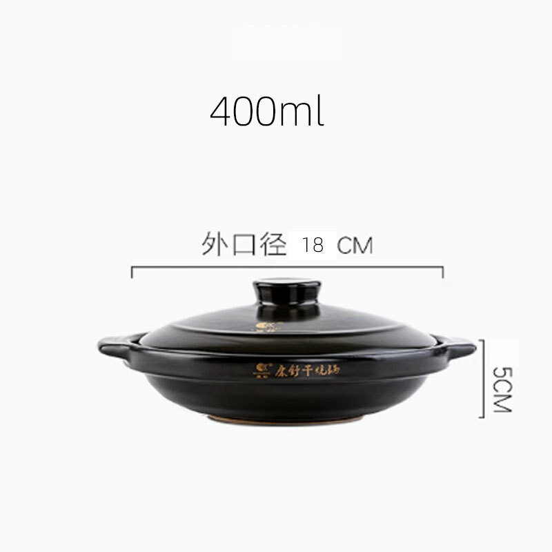 Керамический горшок для сухого обжига Kangshu, устойчивый к высоким температурам на открытом огне, ресторанный горшок для тушеного курицы, неглубокий глиняный горшок, специальное предложение для отелей