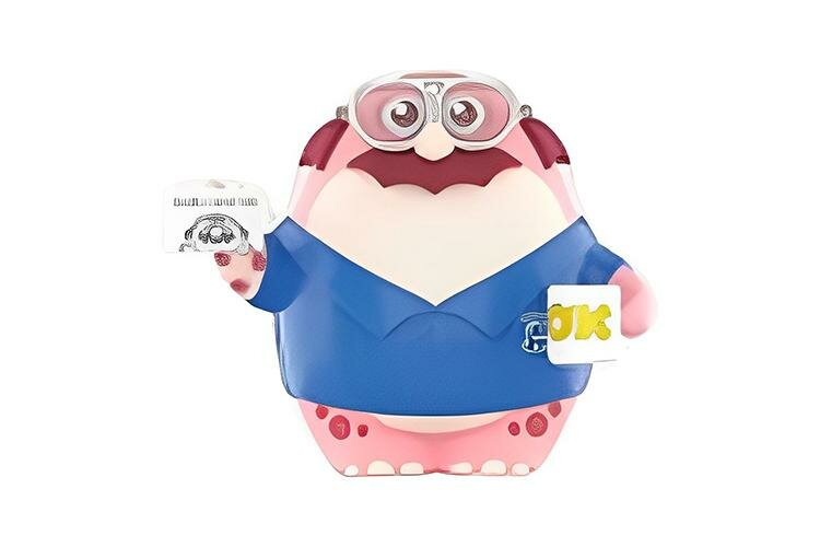 Коллекционные фигурки унисекс POP MART Disney Pixar Monsters University OK Brotherhood Mystery Box, Confirmed-Old Tang (Open)