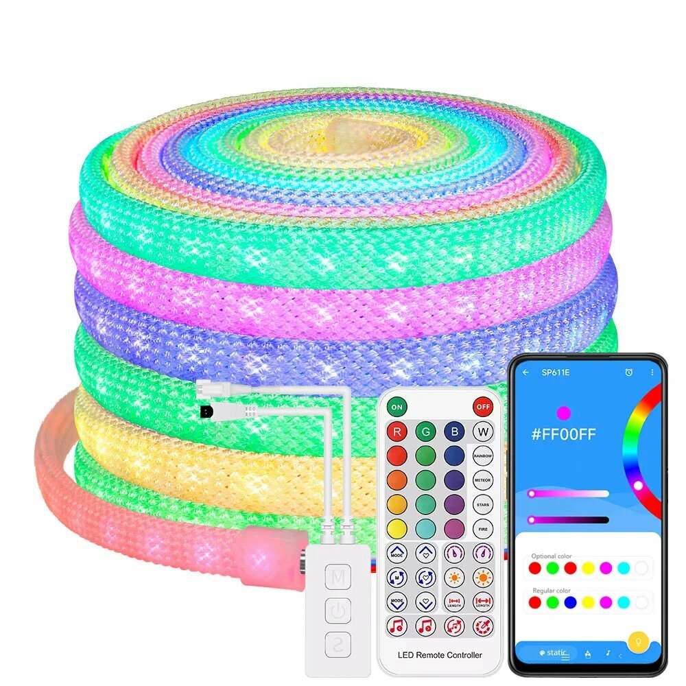 Xnbada RGBIC неоновая светодиодная лента WS2812B SP611E USB Kit, 4 м