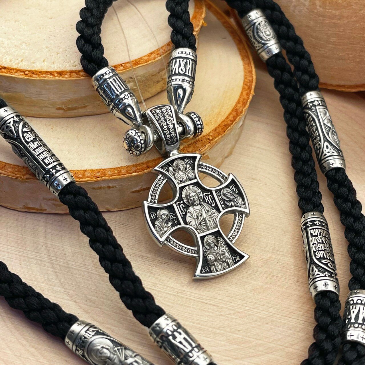 Крестик, серебро, 925 проба, чернение, оксидирование