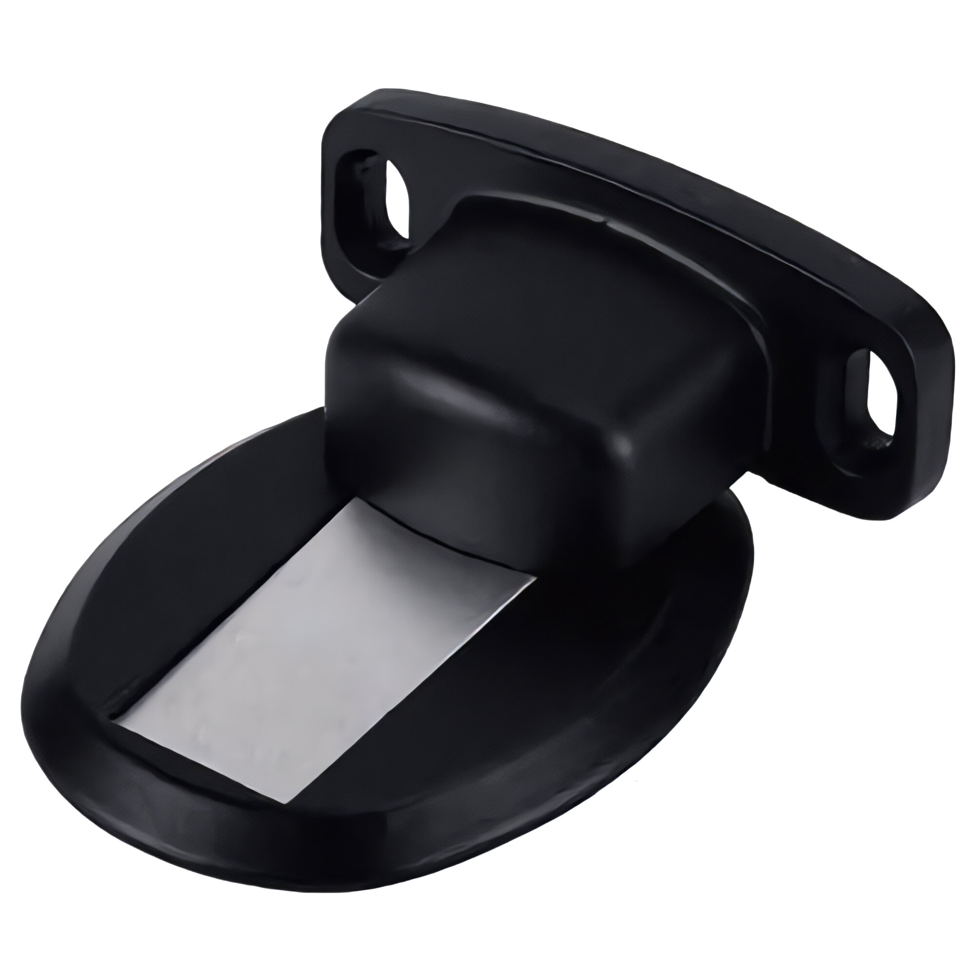 Стопор магнитный BRANTE, для двери, напольный, 2.5 см, ЦАМ, черный