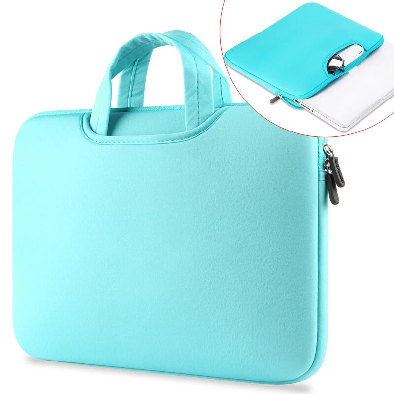 Мягкая сумка для ноутбука AYANJIN For Most Laptop 15.6, Type 3-- Mint Green