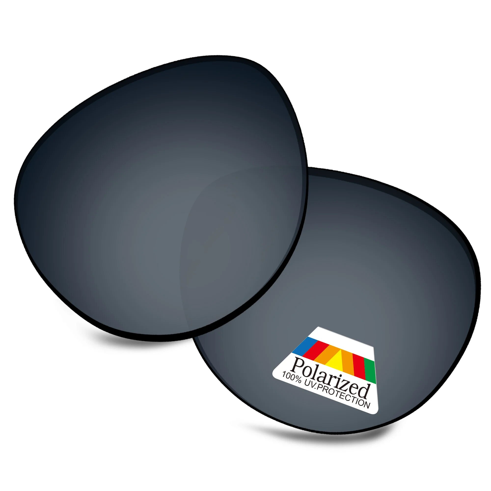Сменные поляризационные линзы Bwake для Ray-Ban Meta Headliner Black Iridium, Черный