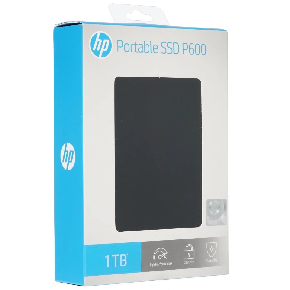1000 ГБ Внешний SSD HP P600 [3XJ08AA], USB 3.2 Gen 1 Type-C, черный