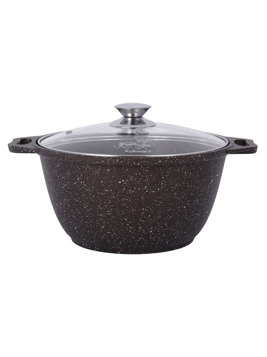 Кастрюля с крышкой Kukmara Мрамор антипригарная, 2 л
