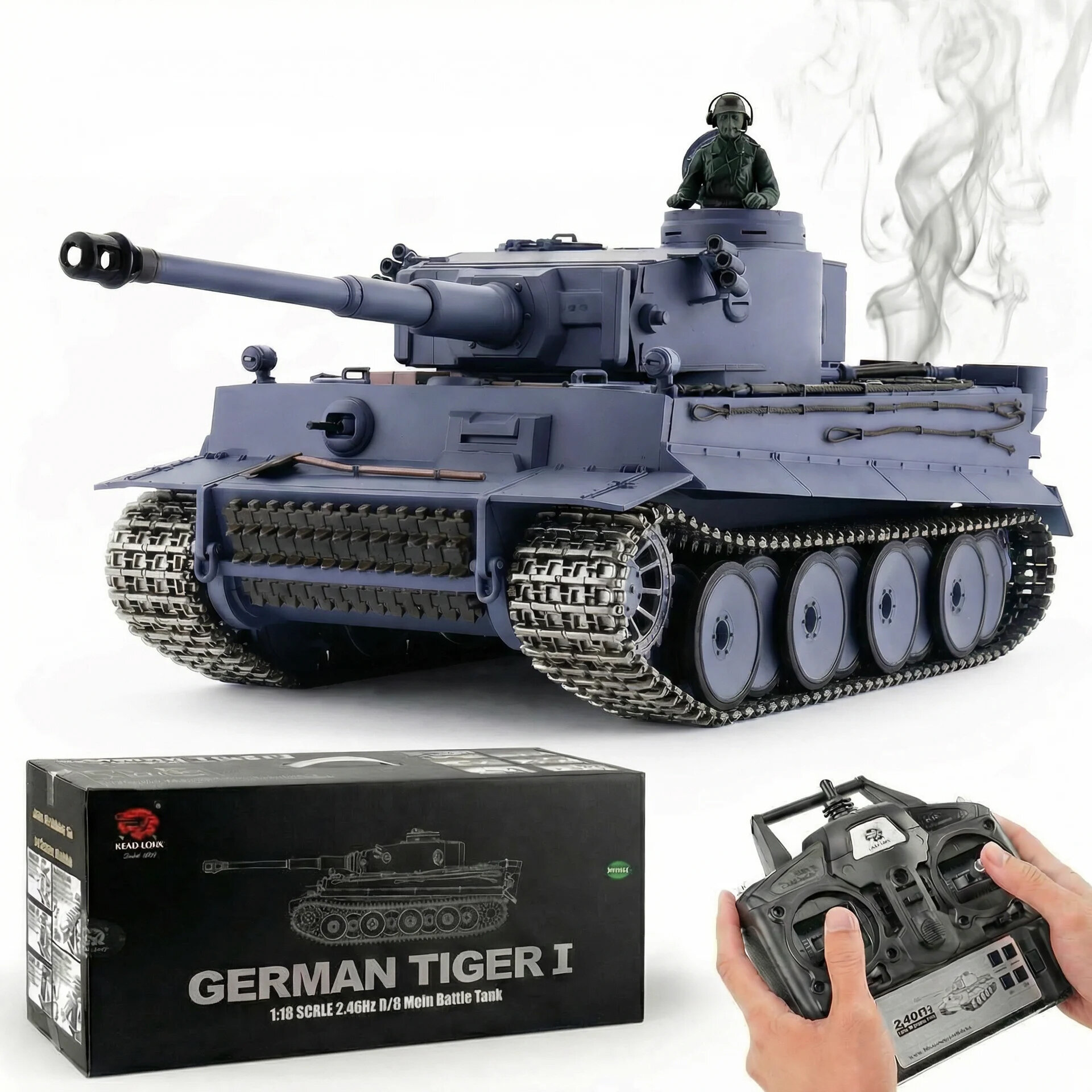 Радиоуправляемый танк Heng Long German Tiger MS version V7.0 масштаб 1:16 2.4G - 3818-1-UpgA-V7