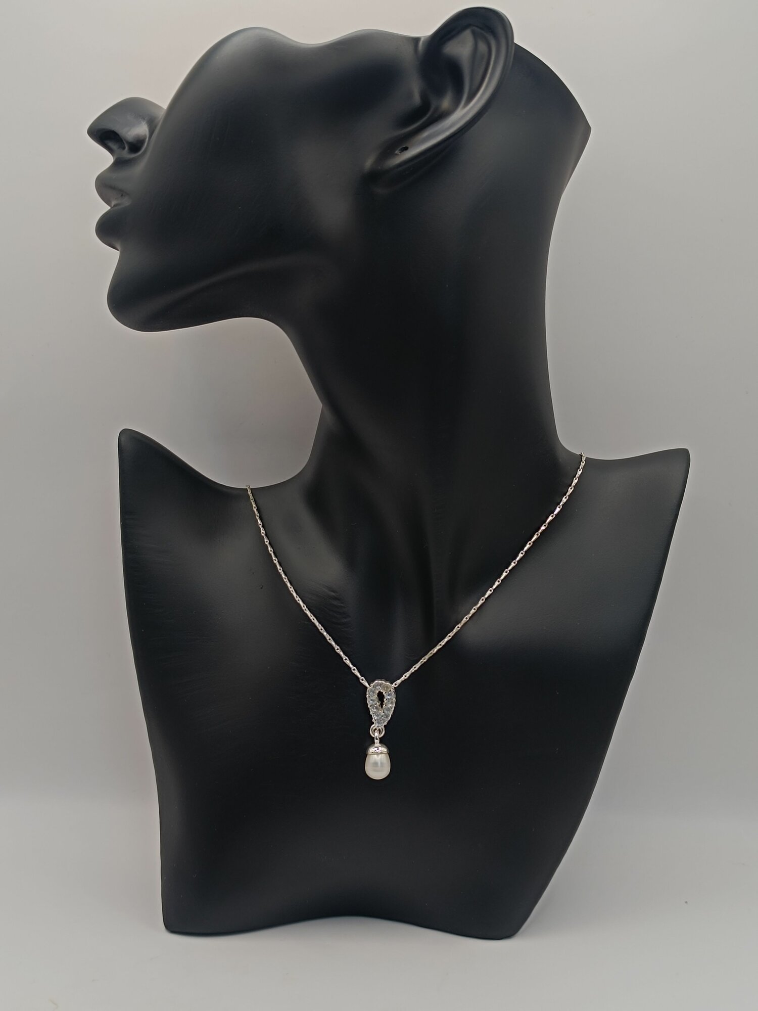 Винтажный кулон подвеска на цепочке, серебрение, длина 50 см.