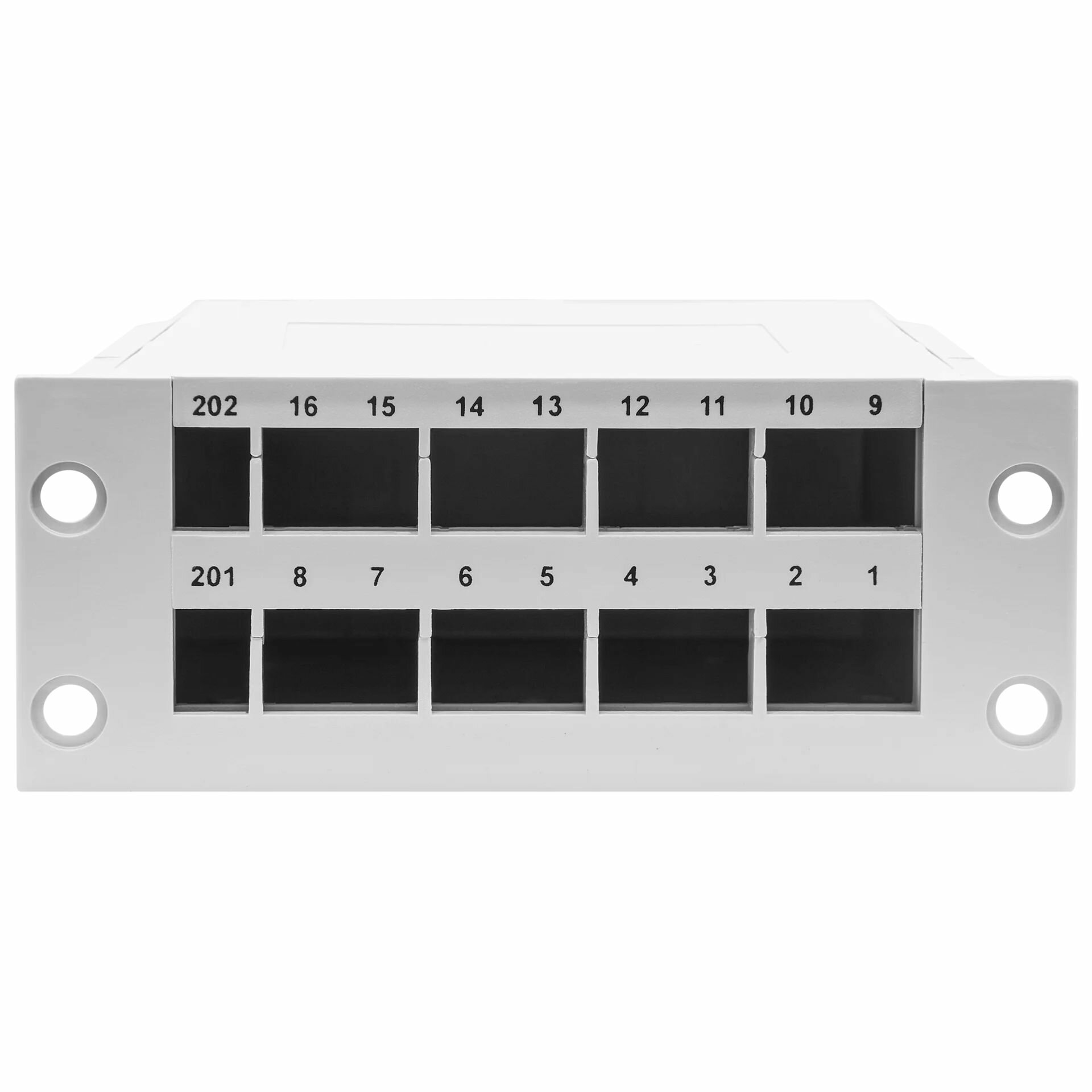 Пластиковая кассета для оптических распределительных коробок 16 портов SC