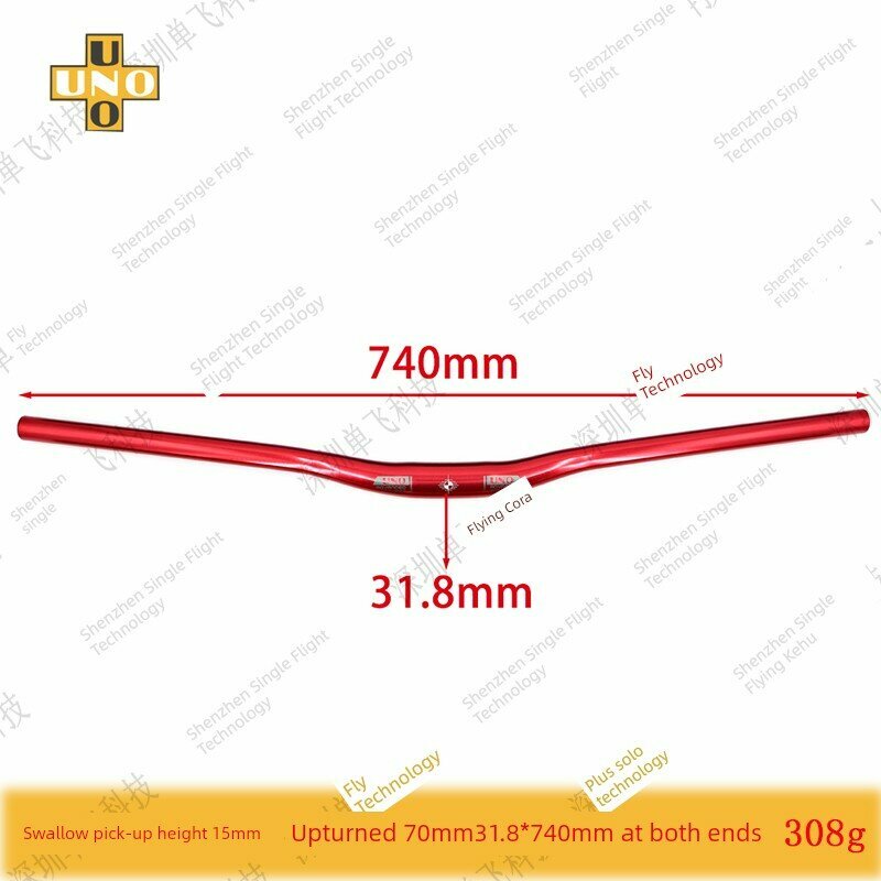 Руль для горного велосипеда UNO, из алюминиевого сплава, удлиненный, для даунхилла, аксессуары для велосипедных рулей,