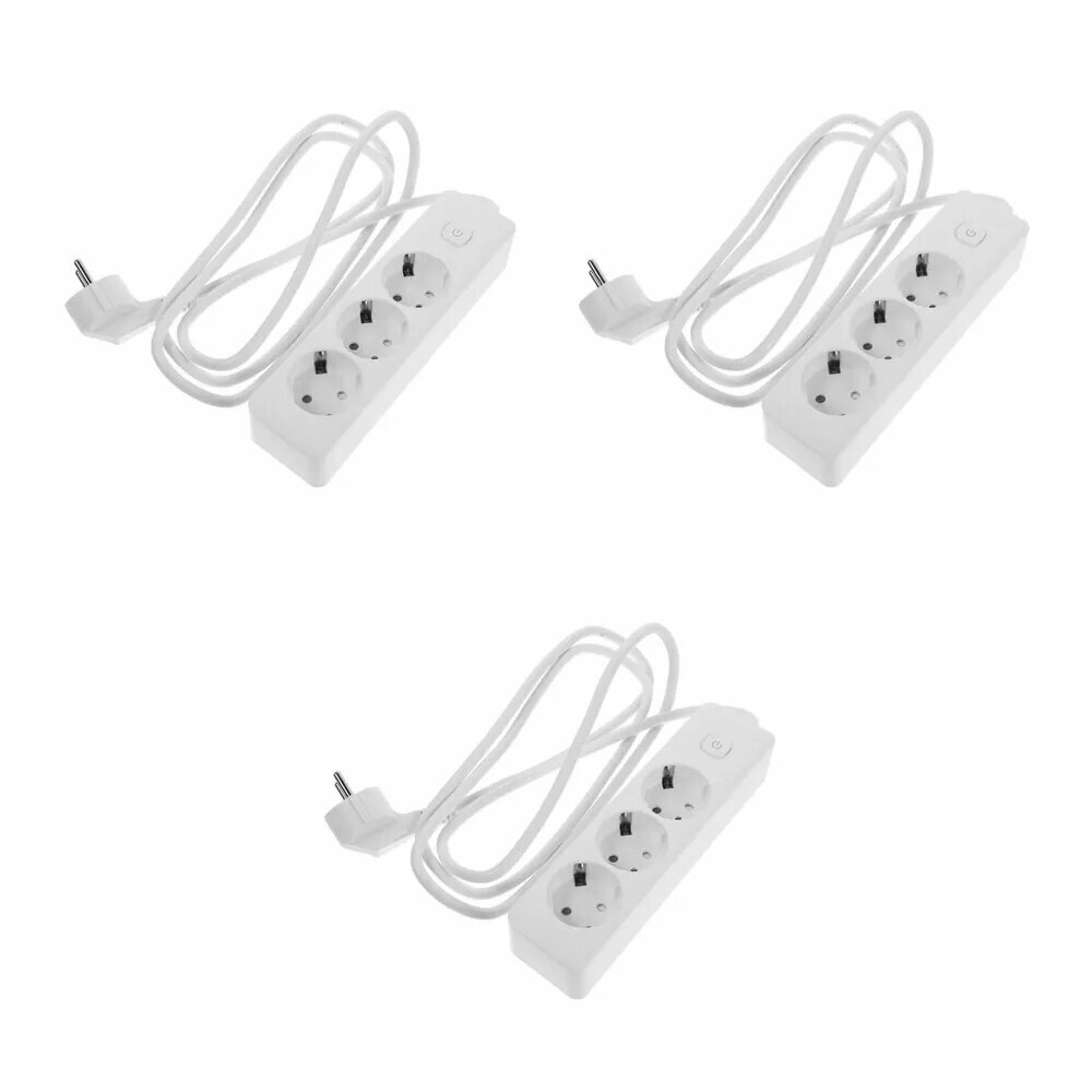 Белая немецкая сеть-удлинитель из огнестойкого полипропилена с несколькими гнездами для домашнего применения