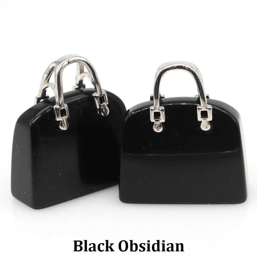 Шармы подвески кристаллы тигровый глаз кварц опал Черный, 5PCS, Black Obsidian