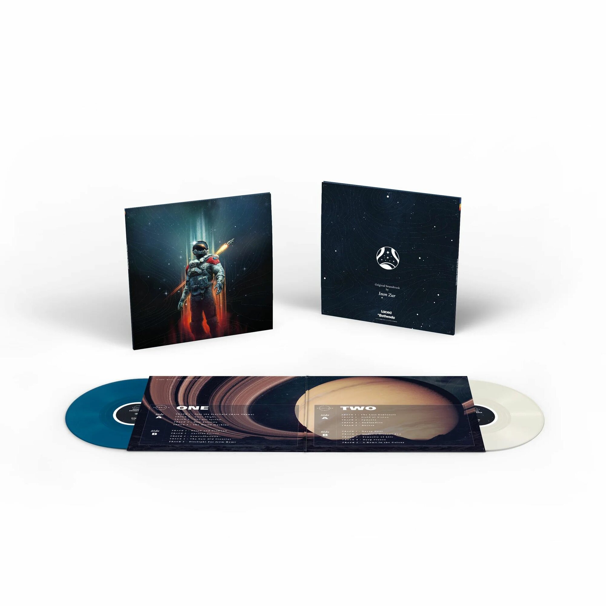 Starfield OST (1000шт в мире Blue-Deep and White, Deluxe USA Limited Soundtrack) Цвет: "Глубокий Морской и Белый", Ультра-Редкая Виниловая Пластинка из США, Старфилд