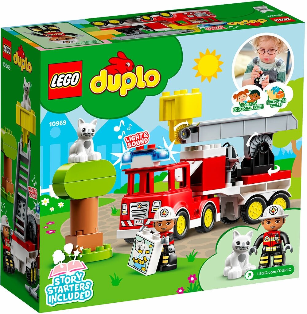 Конструктор LEGO DUPLO 10969 Пожарная машина с мигалкой, 21 дет,