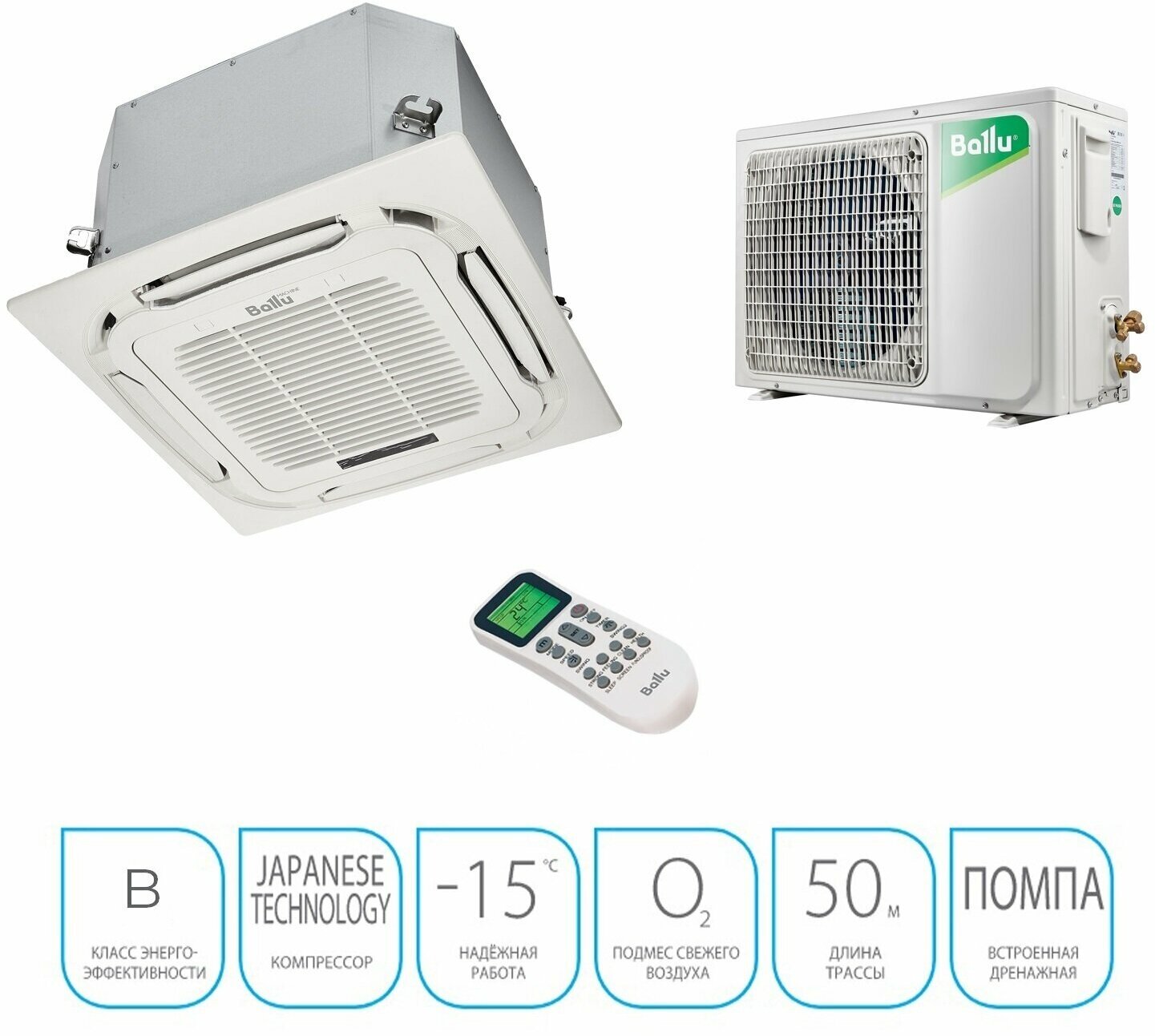 Сплит-система кассетного типа Ballu Machine BLC_C-12HN1_21Y (комплект)