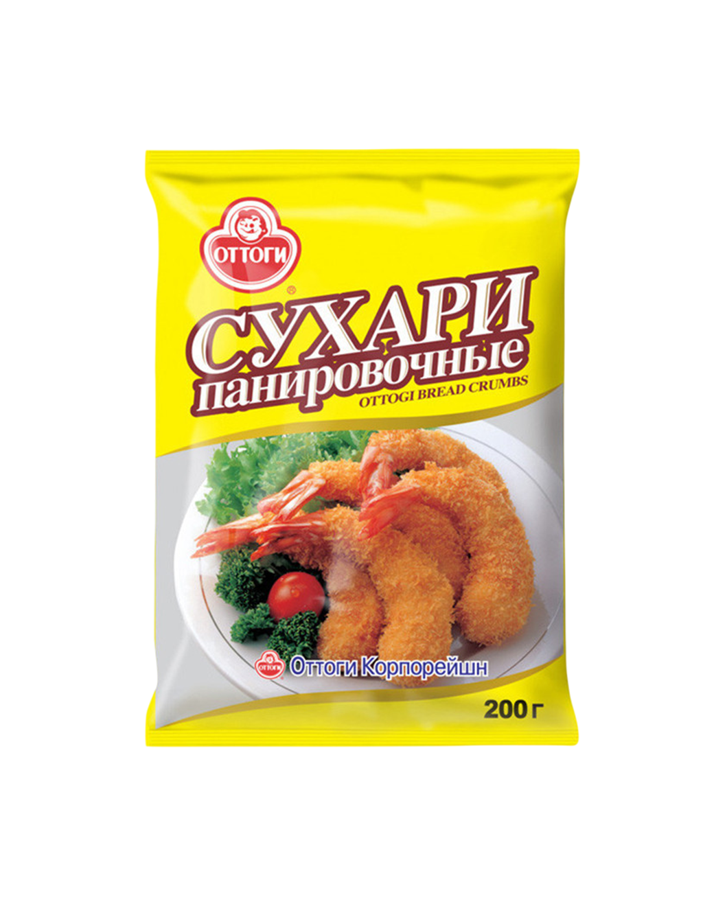 Сухари панировочные Оттоги для придания хрустящей корочки 200 г, Южная Корея