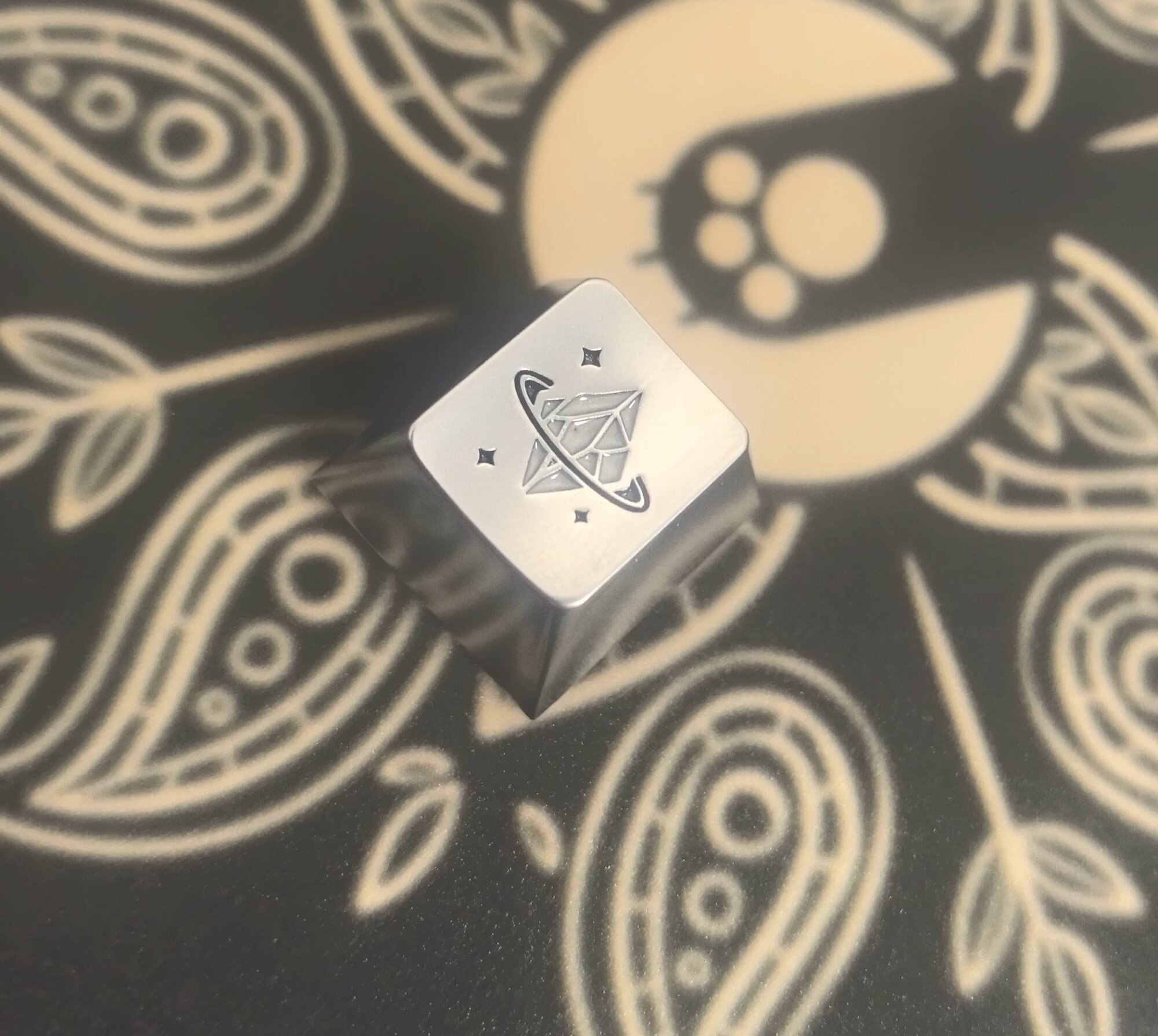 Металлические кейкапы Border Peripheral Secret Silver, оригинальная высота R4! секретный серебристый металл