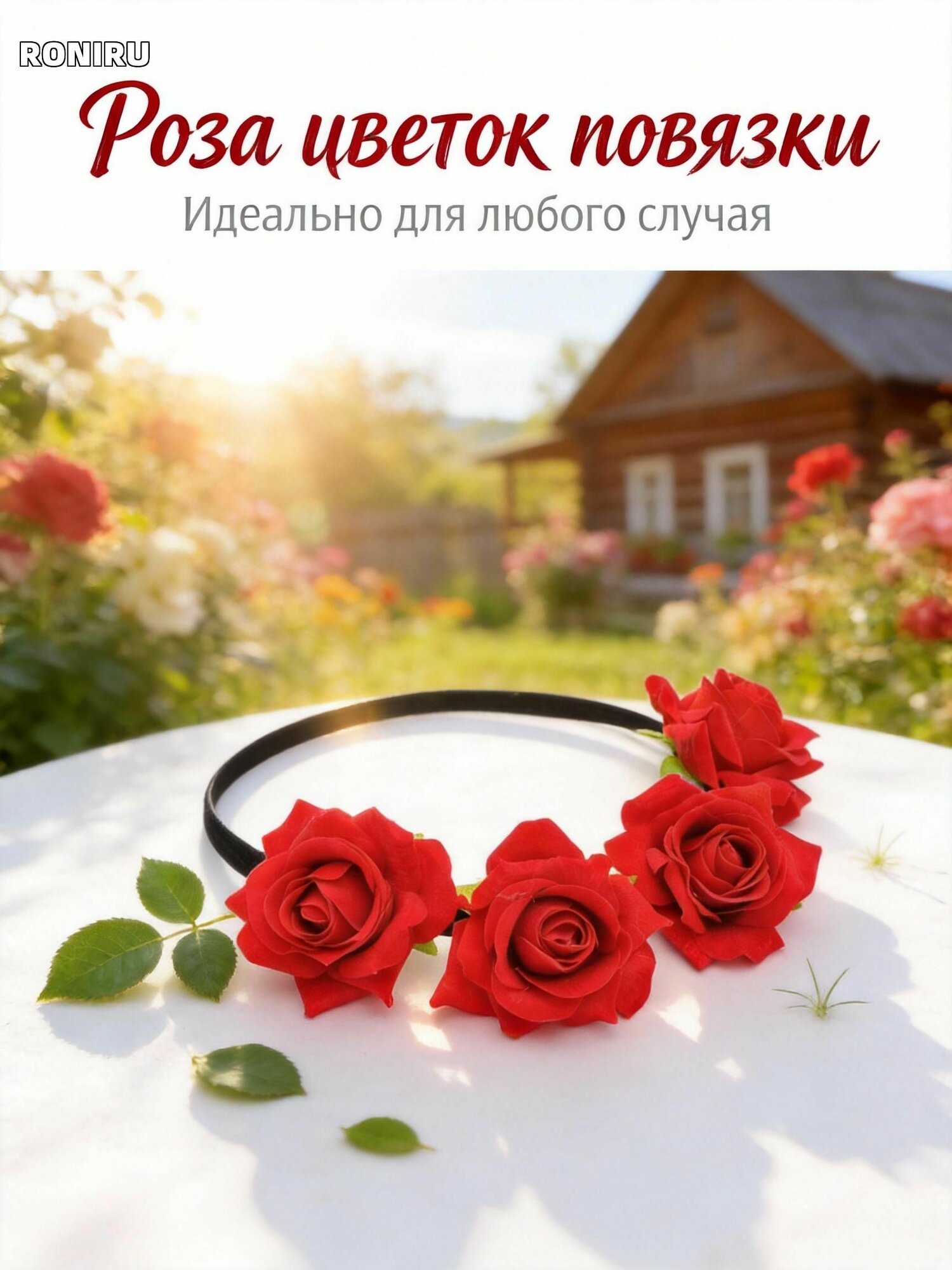 Повязка на голову с тканевыми розами, 5 цветов на ободе с эластичной резинкой, диаметр цветка примерно 7 см для свадьбы и фотосессий