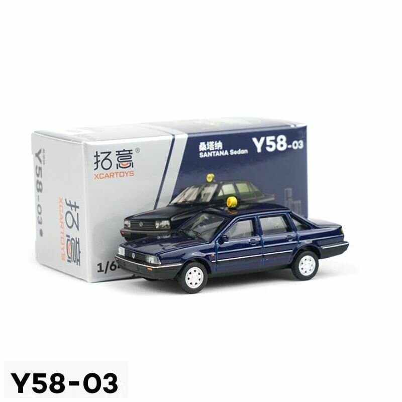 Машинка XCarToys 1:64 Volkswagen SANTANA Sedan- ShangHai TAXI Y58-03