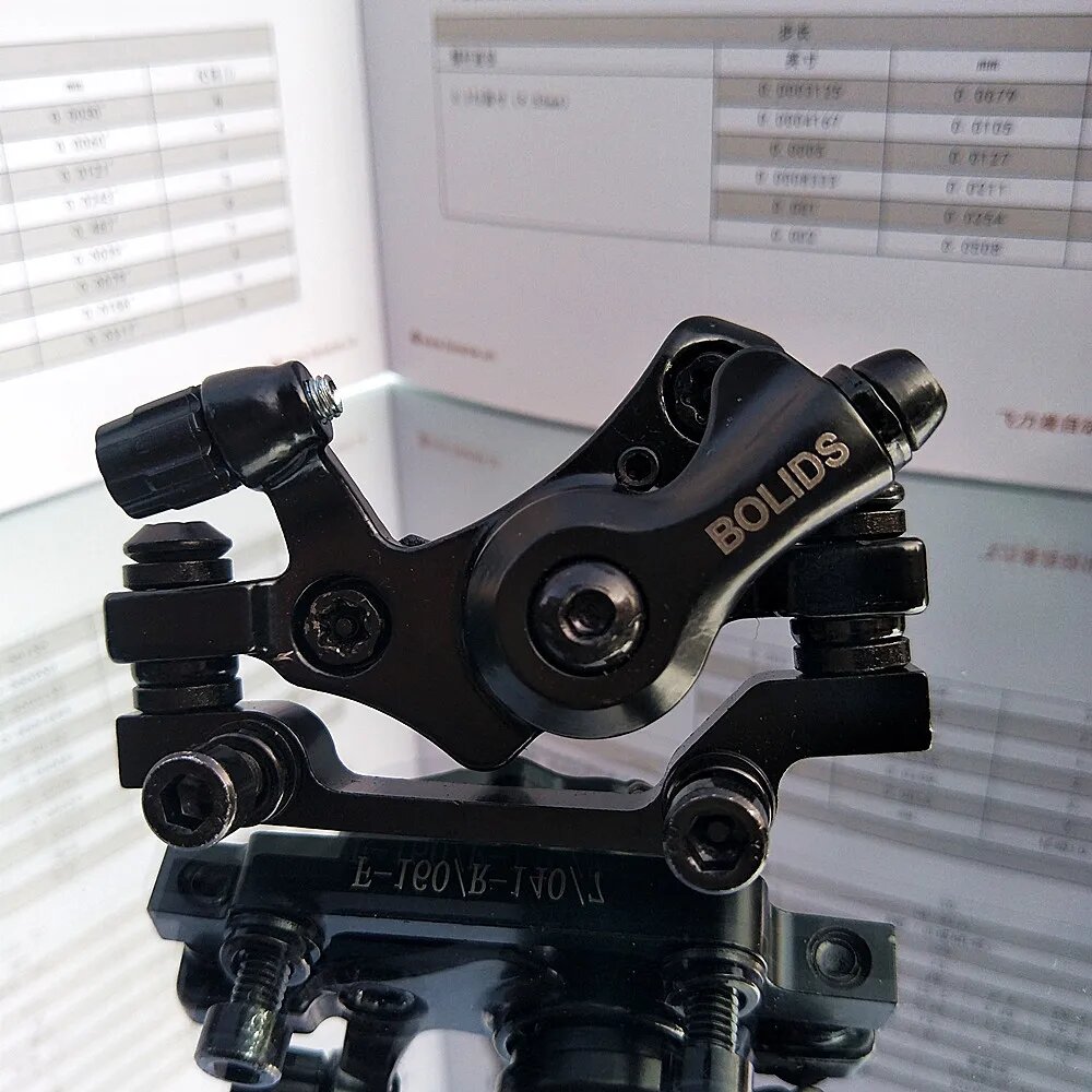 Дисковый тормоз BOLIDS механический 160/140 Front disc brake