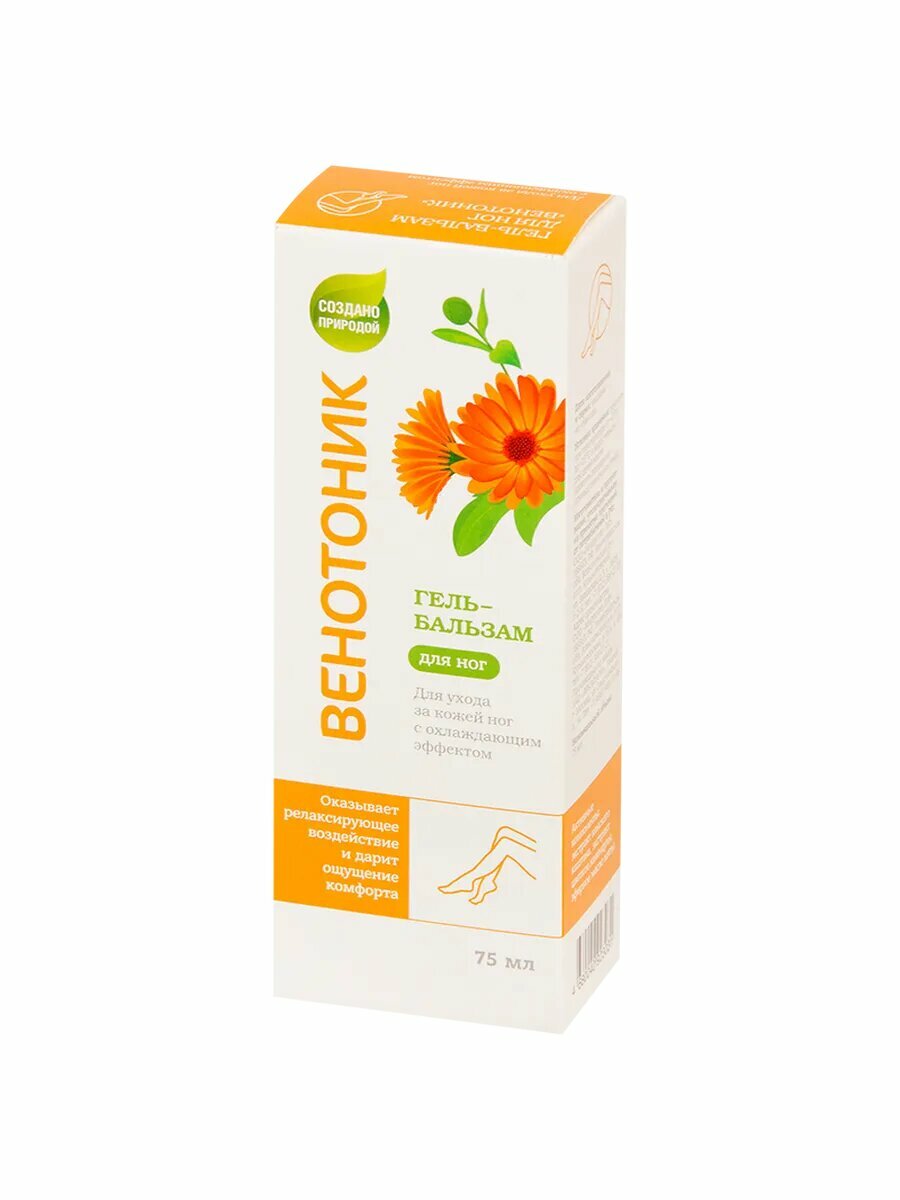 Гель-бальзам для ног Венотоник, гель-бальзам, для ног, 75 мл