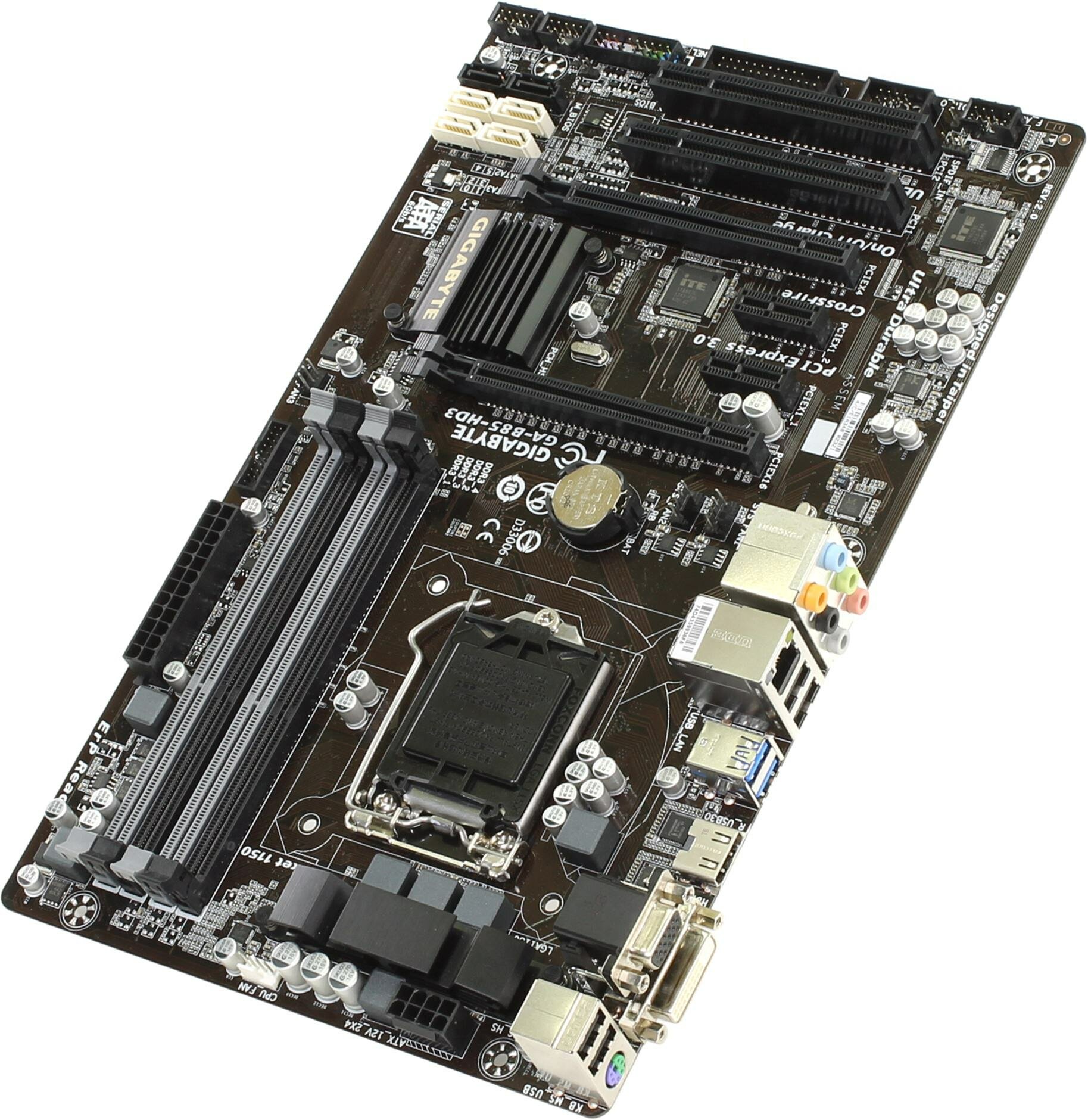 GIGABYTE GA-B85-HD3 rev2.0 LGA1150 2xPCI-E Dsub+DVI+HDMI GbLAN SATA ATX 4DDR3