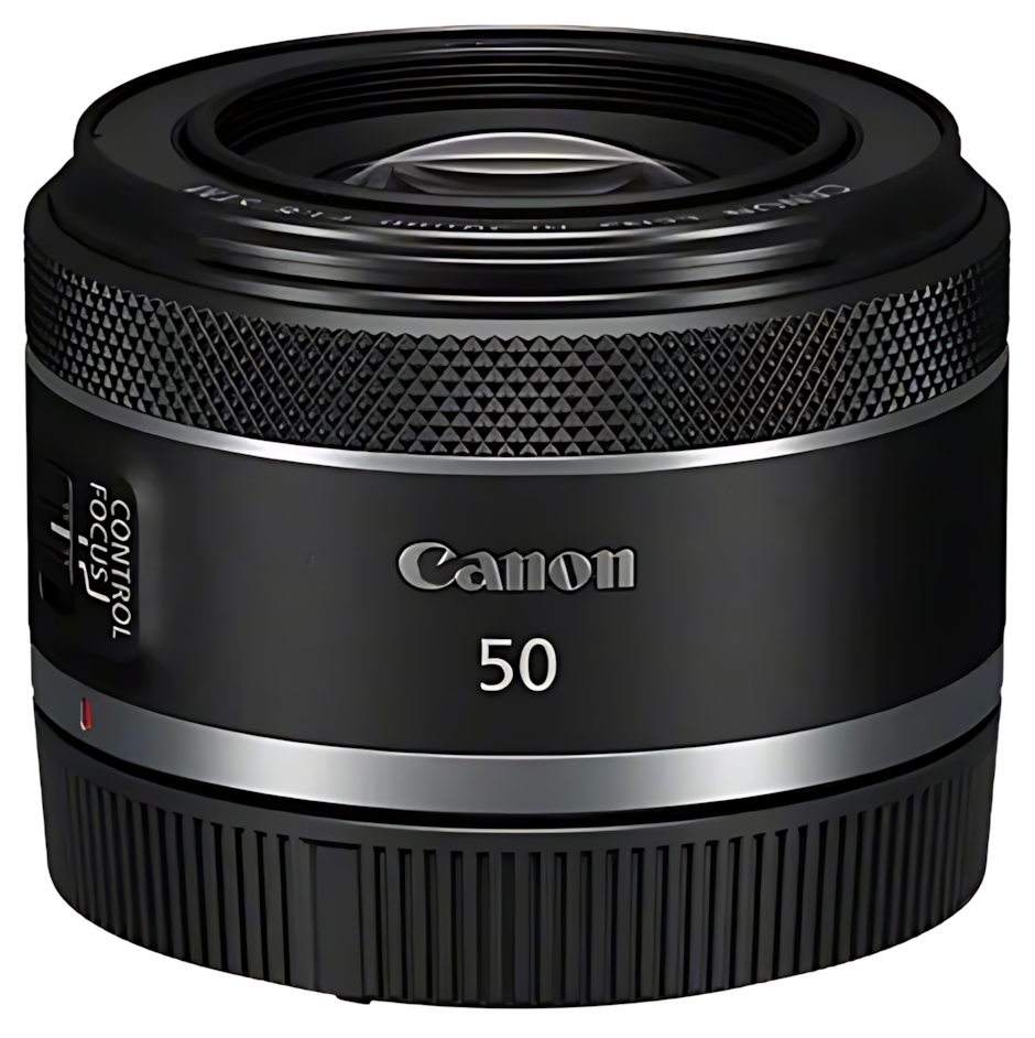 Фотообъектив CANON RF 50mm f/1.8 STM, автоматическая фокусировка, черный