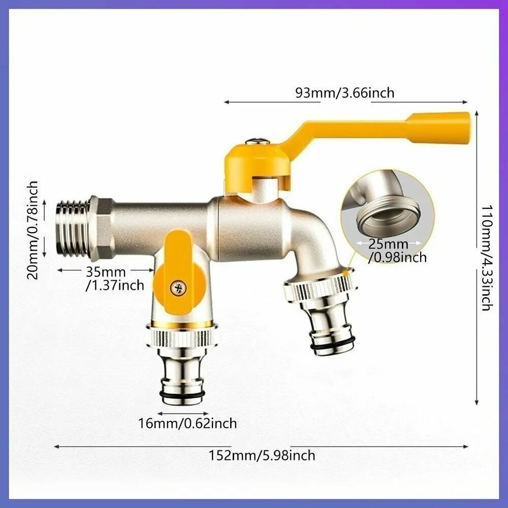 Наружный кран, морозостойкий, незамерзающий, простой в использовании, садовый