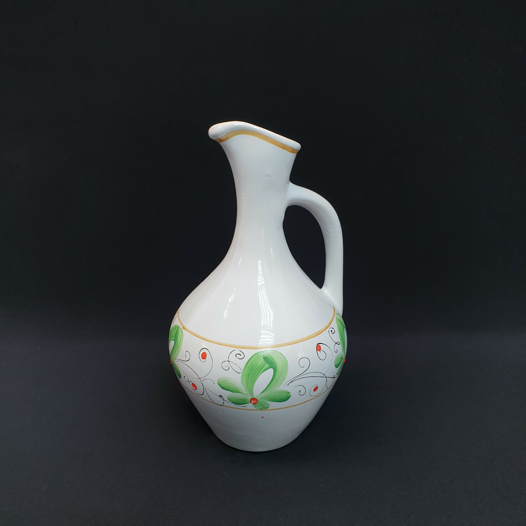 Винтажный кувшин, керамика ручная роспись 1.7 л, СССР