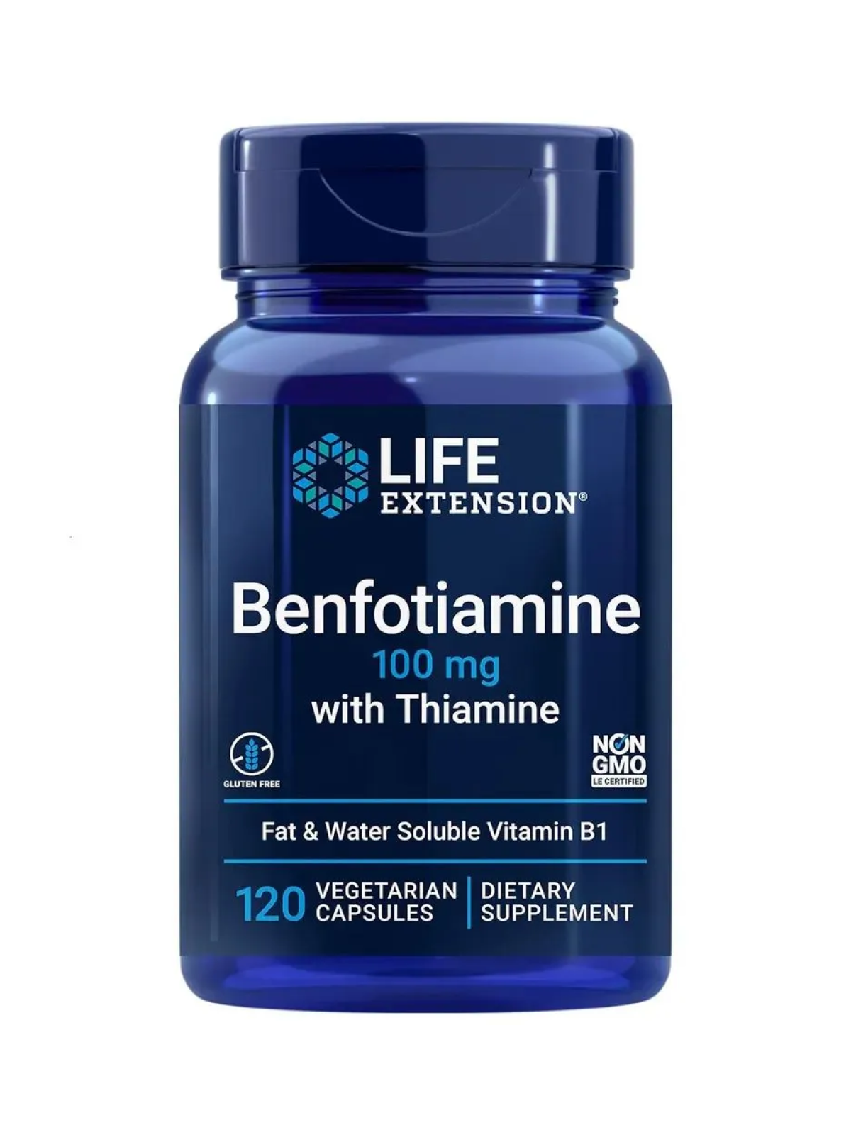 Бенфотиамин 100 мг с тиамином, Benfotiamine 100 mg with Thiamine, Life Extension, 120 вег. капсул