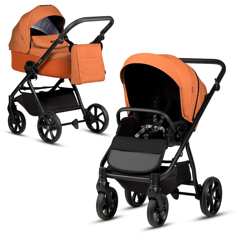 Детская коляска 2в1 Tutis Leo 3+, цвет Orange (Оранжевый), артикул производителя 1582280