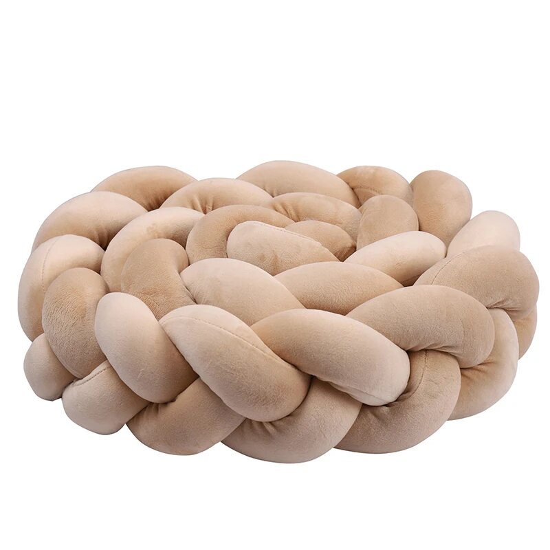 Бежевая детская защитная подушка Tresse Tour De Lit Bebe