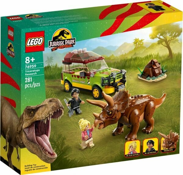Lego 76959 Jurassic World Исследование трицератопса