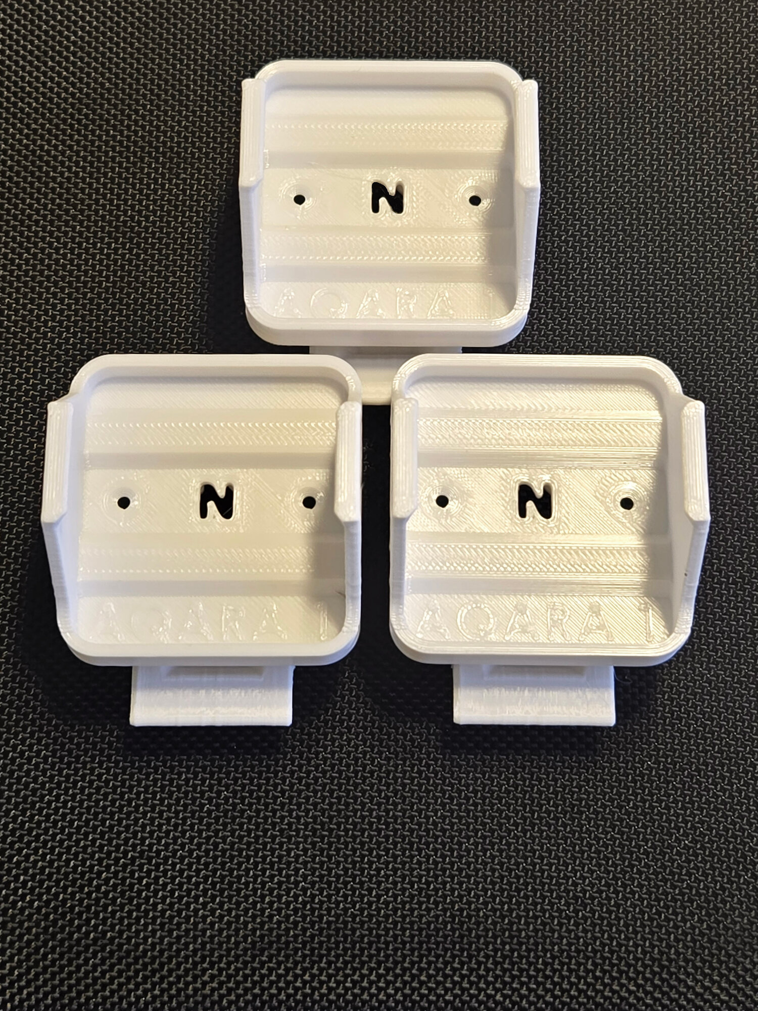 Набор 3 шт. Крепление для одноканального реле Aqara T1 (с нейтралью) на DIN-рейку SSM-U01, 3D печать, белое