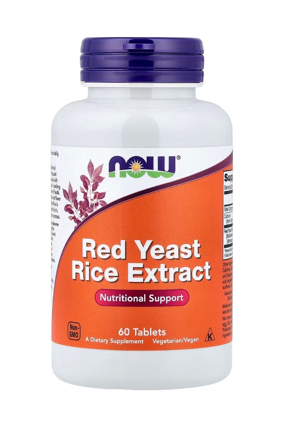 Now foods экстракт красного ферментированного риса 1200 мг 60 капсул