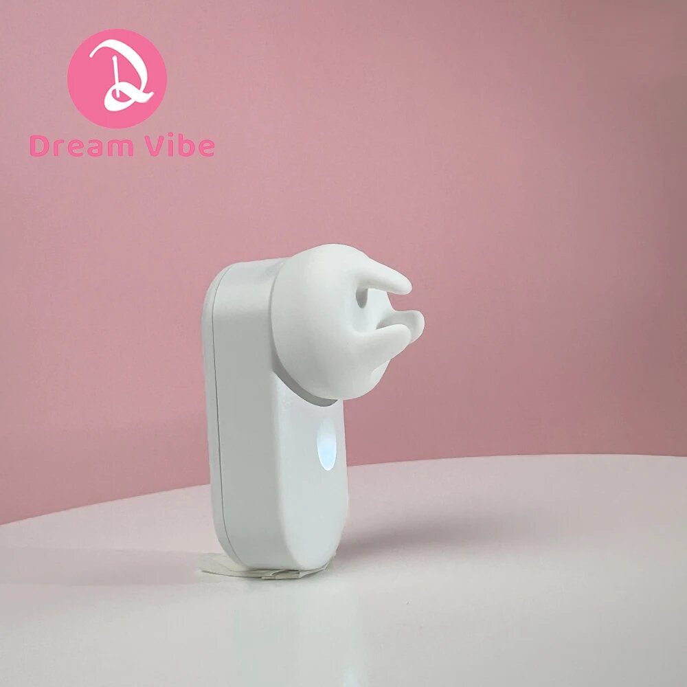 Coco 2 в 1, вибратор для клитора, тик, насадка, мини-вибрация, сдержанная карманная вибрация, White