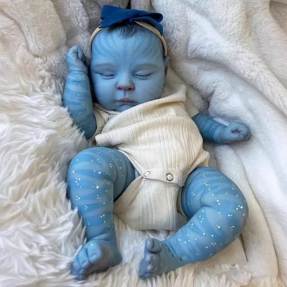 Кукла Reborn Avatar Baby Doll, 48 см, винил, силикон, с закрывающимися глазами и сгибающимися руками/ногами — фото 1
