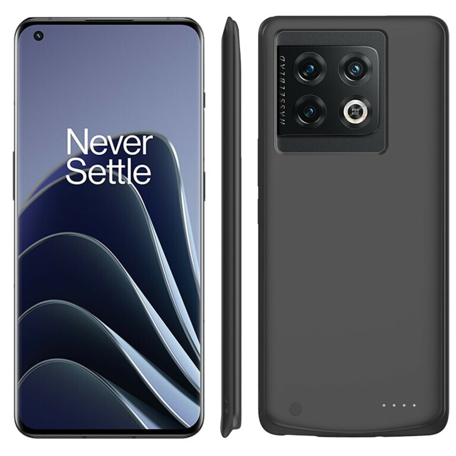 Чехол-бампер MyPads для OnePlus 10 Pro с встроенной мощной батареей 6800mAh черный