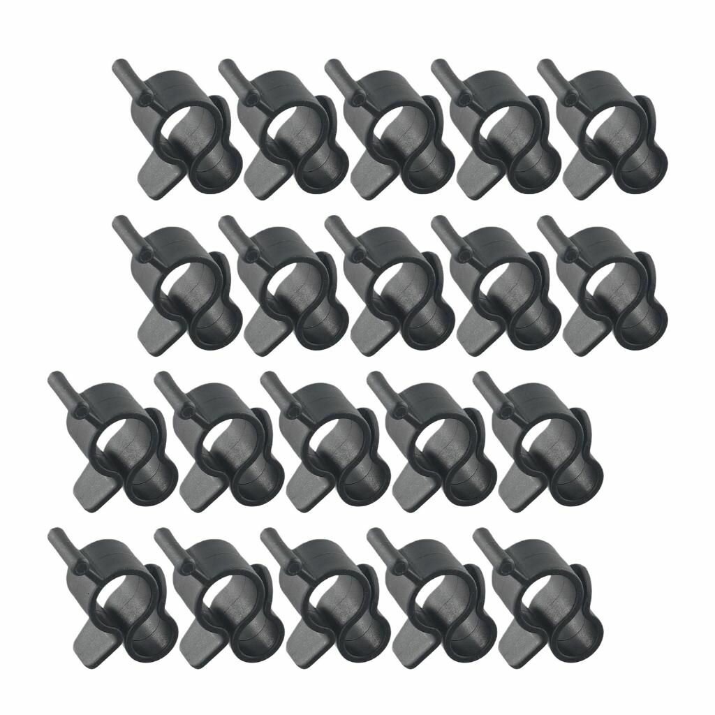 20 шт. Пластиковые крючки для тента и палатки, прочные крепления, Черный