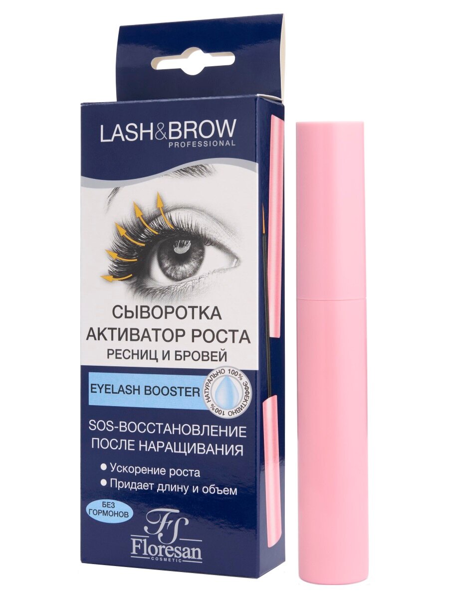 Сыворотка Активатор роста ресниц и бровей Floresan Lash & Brow SOS восстановление 9мл