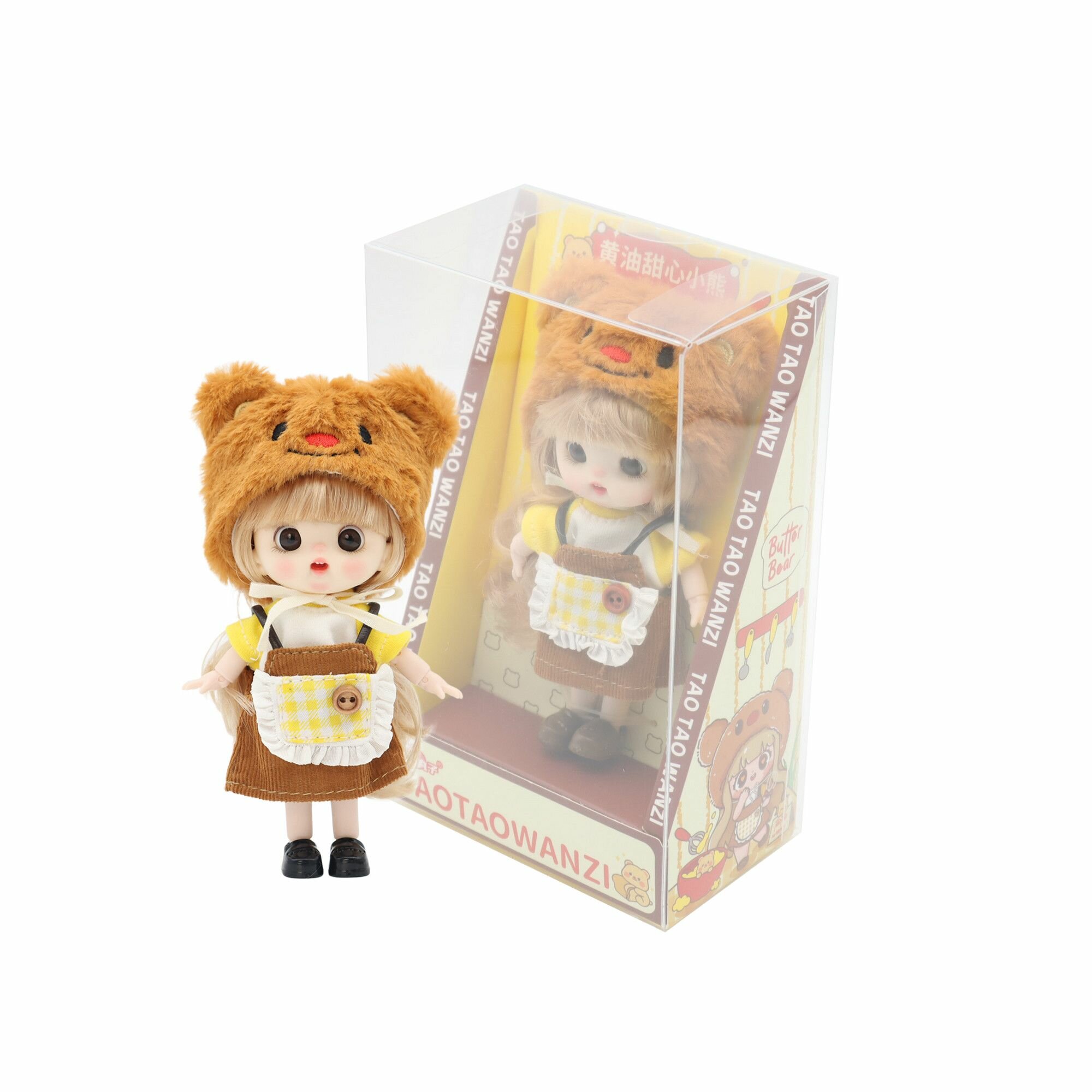 TaoTaoMaoZi 14cm Многосуставная ретро-кукла для ролевых игр в образе милой школьницы-проказницы, подарок