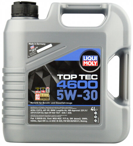 Моторное масло Liqui Moly Top Tec 4600 5W-30 HC-синтетическое 4 л