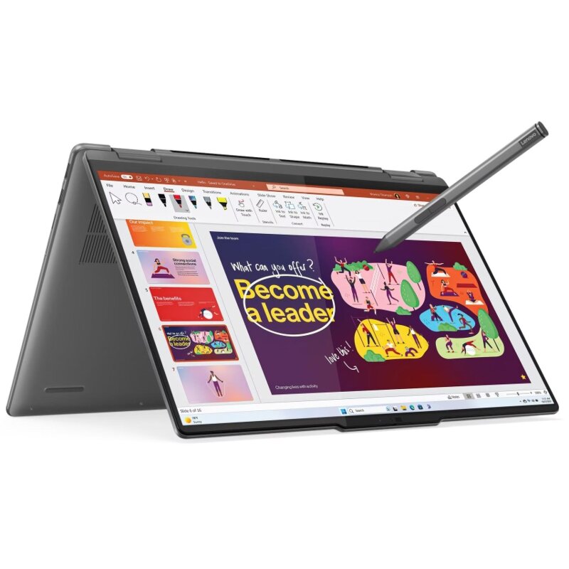 Lenovo Ноутбук Lenovo Yoga 7 2-in-1 16IML9 83DL0002US (Core Ultra 7 155U-1.70ГГц-NPU, 16ГБ, 1ТБ SSD, Intel Graphics, WiFi, BT, WebCam, 16.0 1920x1200 IPS глянц. сенсор, W11 H), серый