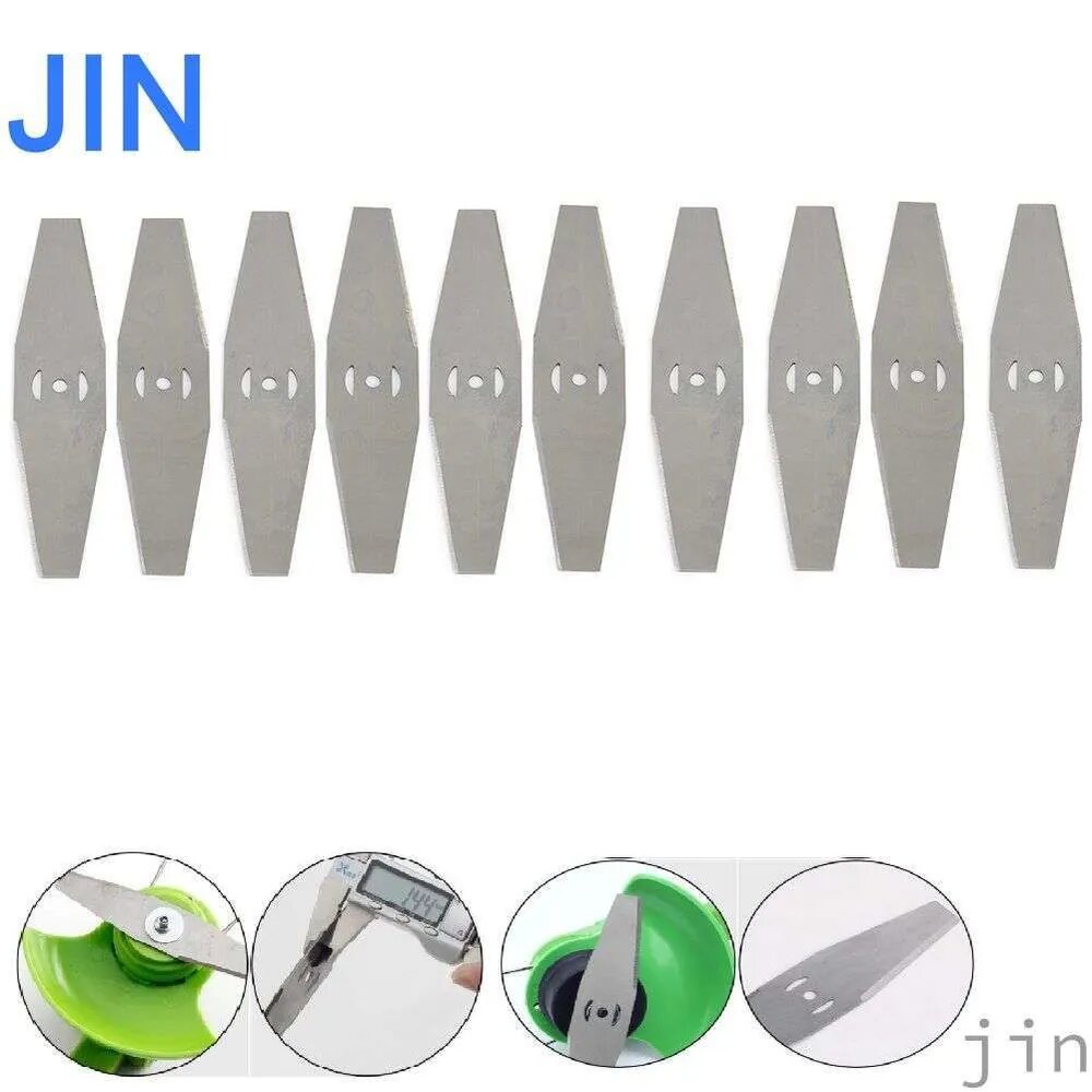 Нож для садового инструмента, металлический триммер для травы, запасное лезвие для косилки, 10 шт.