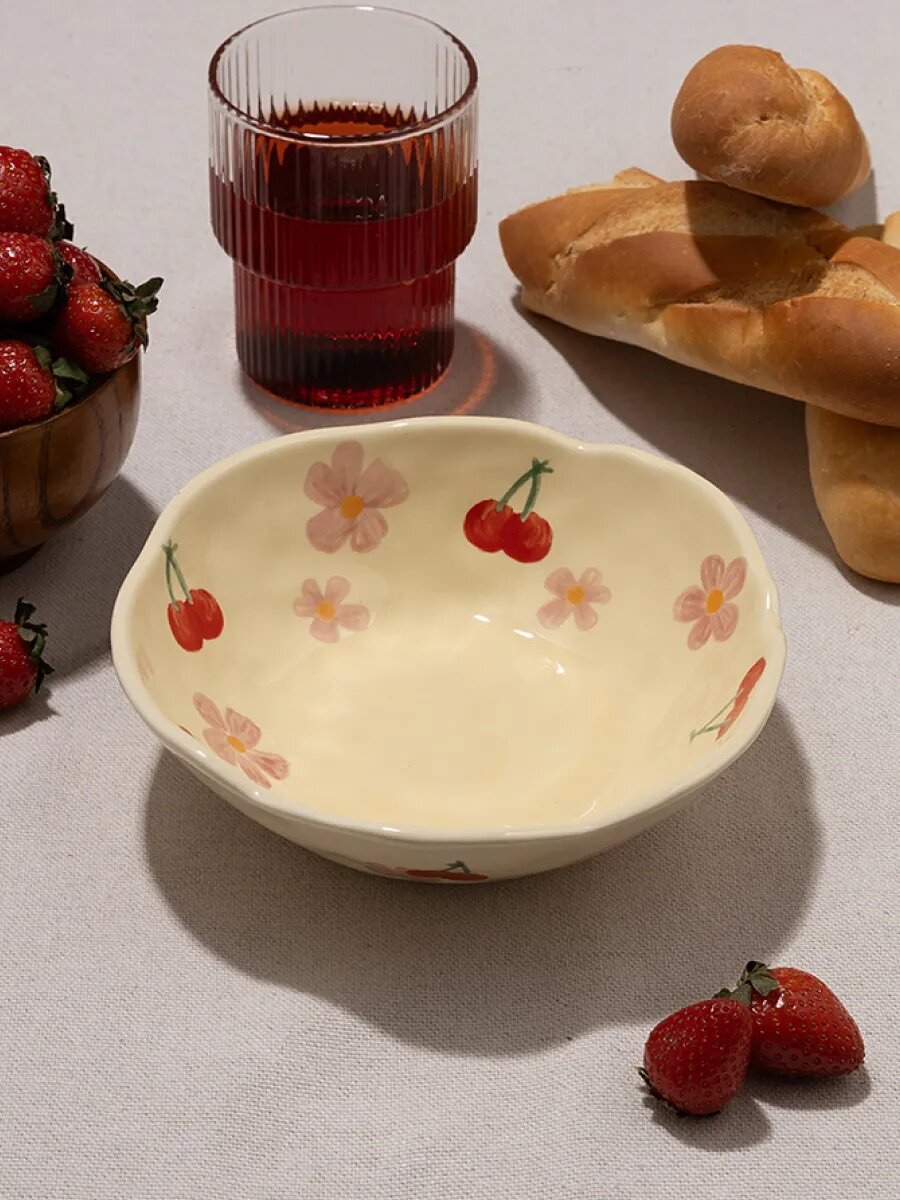 Тарелка от бренда "Тепло в руках" - "Pinterest", керамика, 500 мл, цвет красный