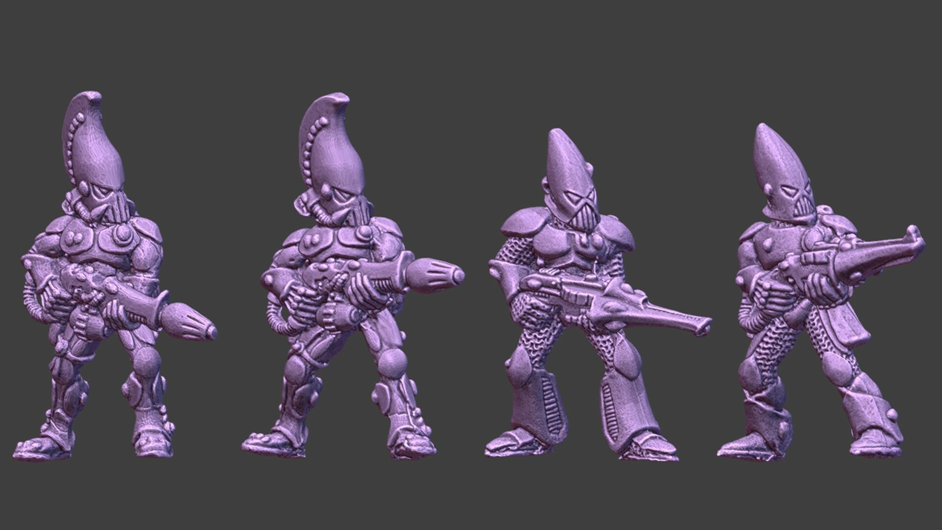 Eldar Plasma Retro GrimDark. С подставками. Necromunda. Warhammer