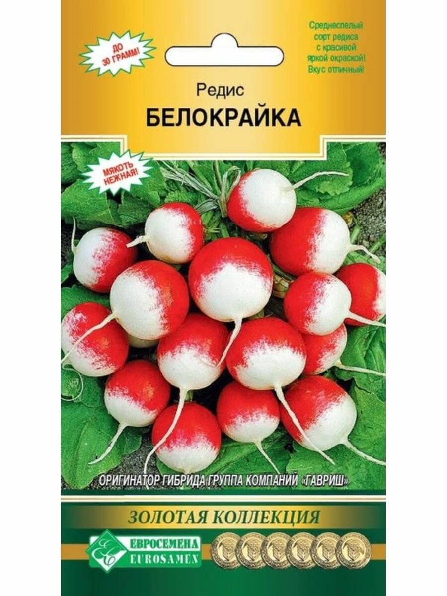 Семена Редис Белокрайка