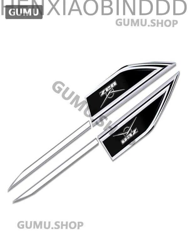 УАЗ Черная металлическая наклейка для бокового декора автомобиля, комплект