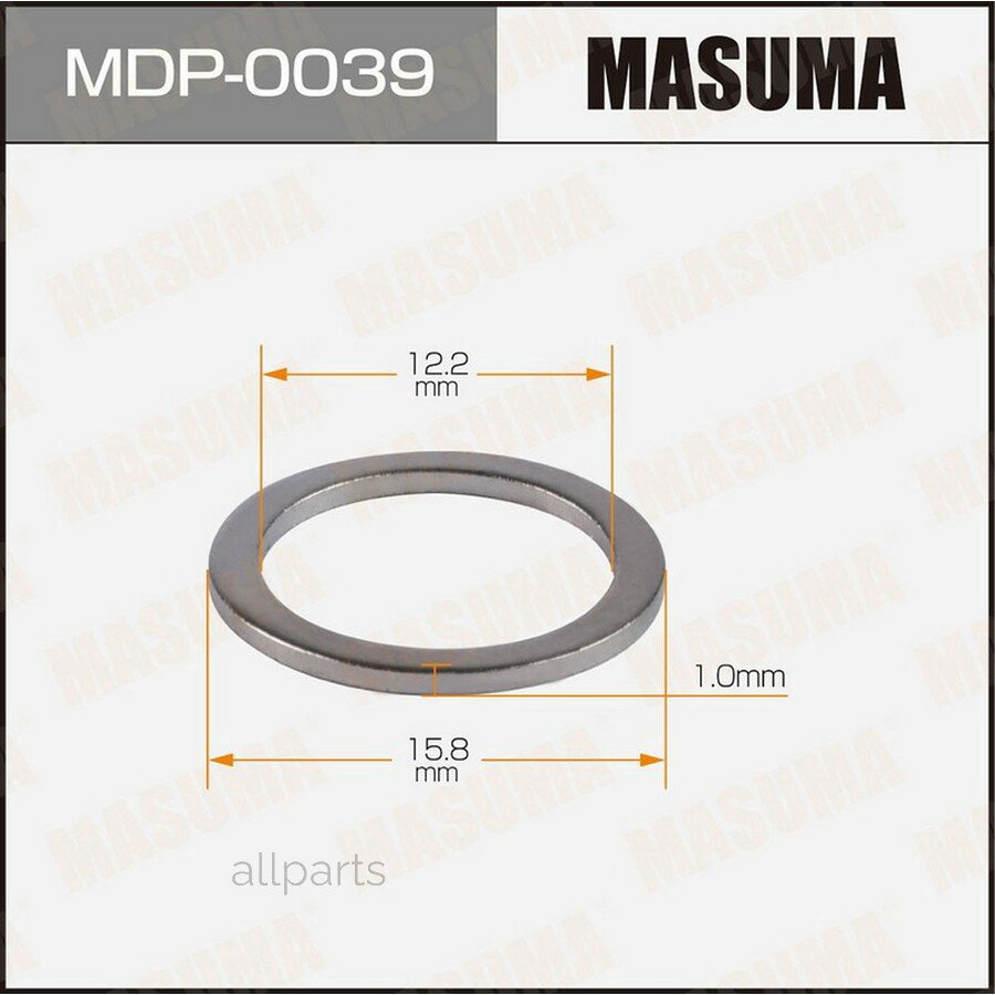 MASUMA MDP-0039 Шайба (прокладка) для болта маслосливного MASUMA, TOYOTA [уп.50]